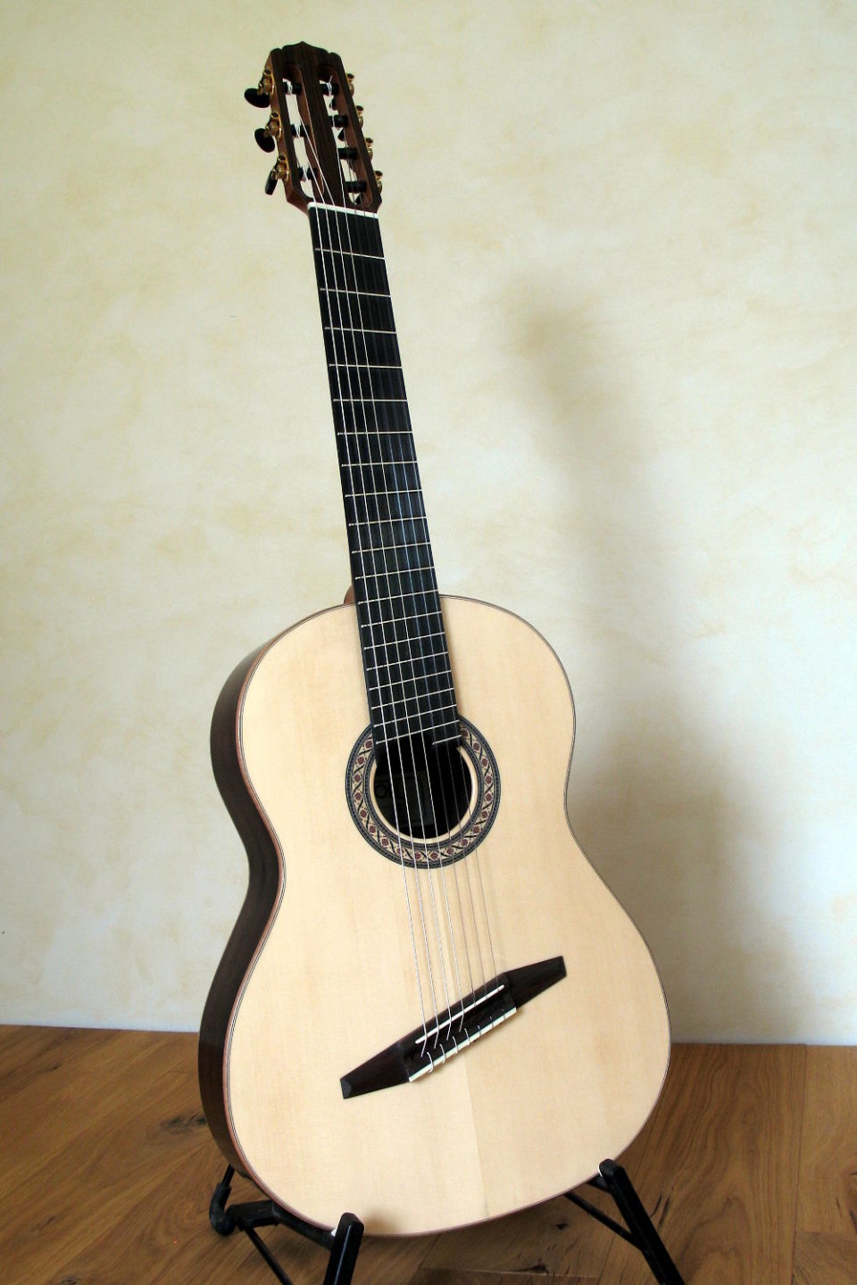 7-string Classical Guitar with Fanned Frets - Stoll Guitars