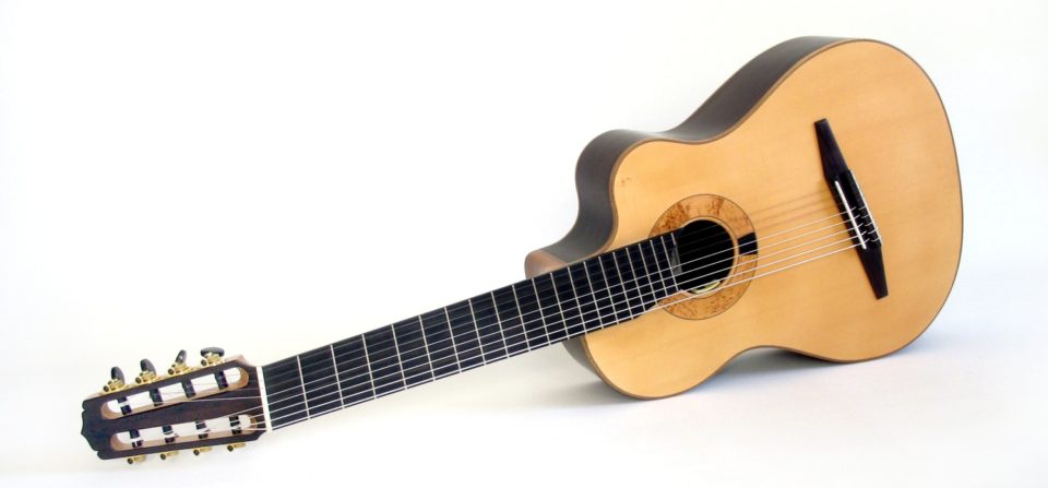 8-string Classical Guitar with Cutaway, Fanned Frets and Pickup - Stoll ...