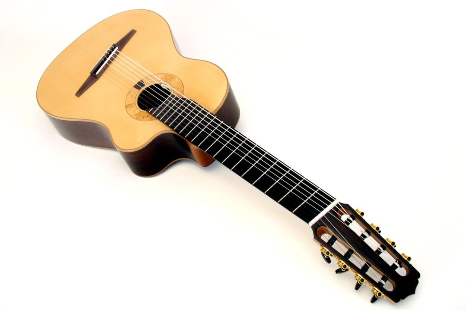 8-string Classical Guitar with Cutaway, Fanned Frets and Pickup - Stoll ...
