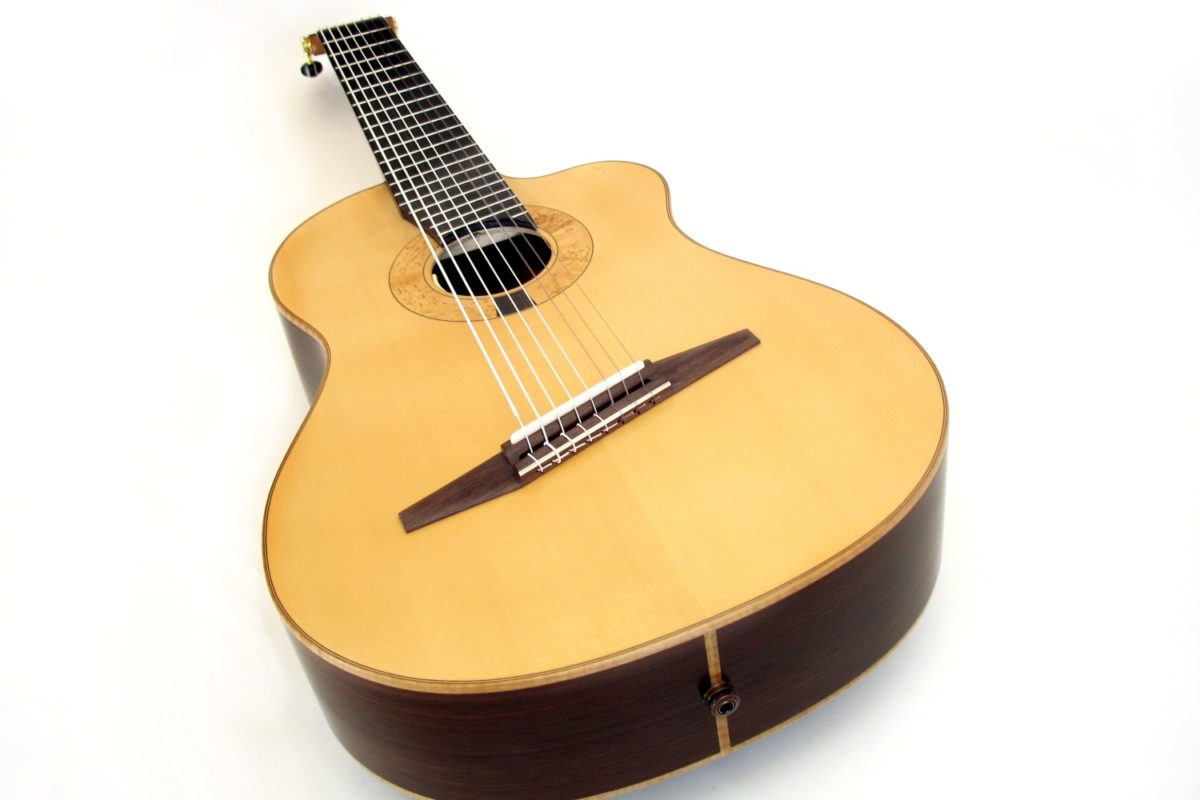 8-string Classical Guitar with Cutaway, Fanned Frets and Pickup - Stoll ...
